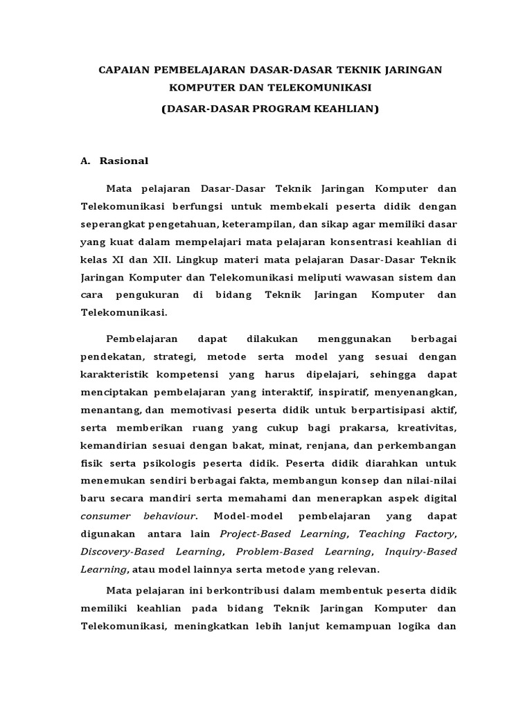 CP Dasar-Dasar TJKT | PDF