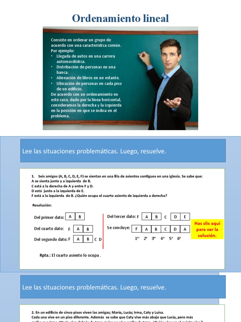 U5 - PPT3 - Ordenamiento Lineal | PDF