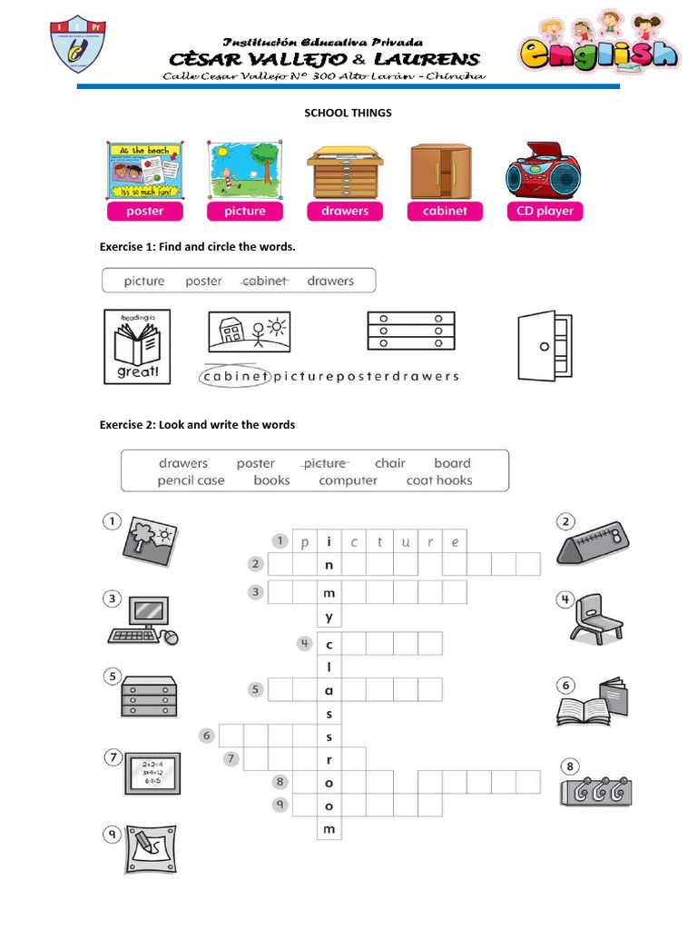 School Things and Alphabet | PDF