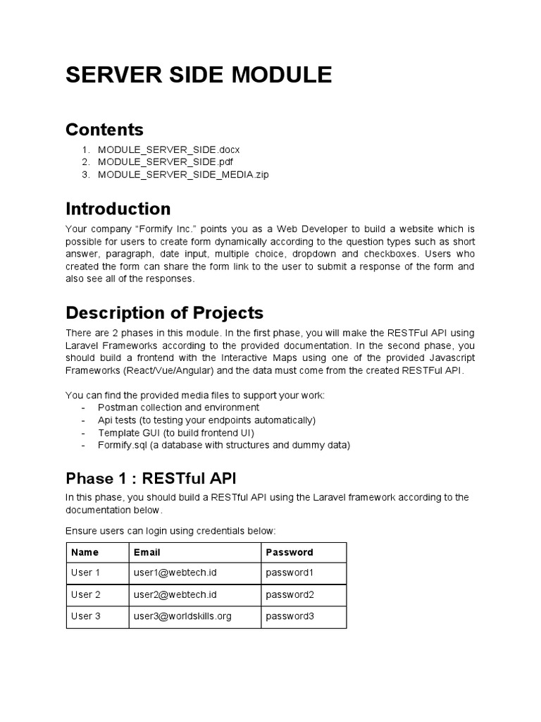 Module Server Side Download Free Pdf Login User Computing