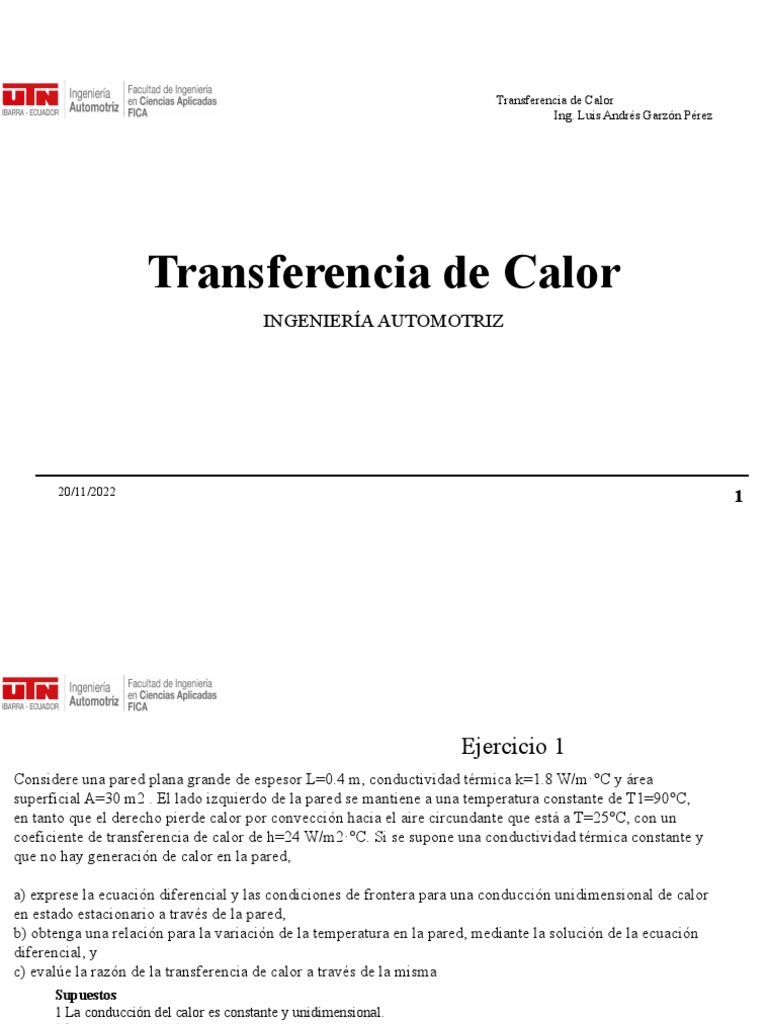 Ejercicios Transferencia de Calor - Segunda Parte | PDF