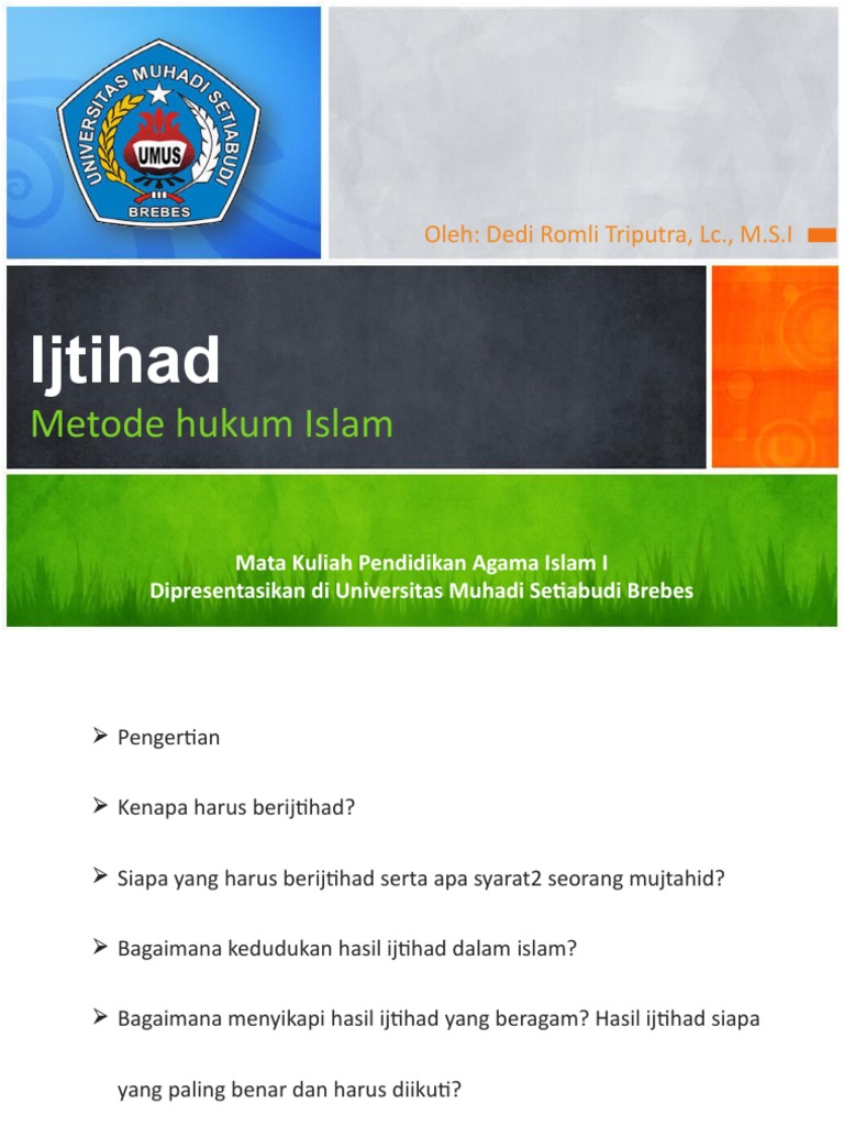 Ijtihad | PDF | Filsafat | Sains & Matematika