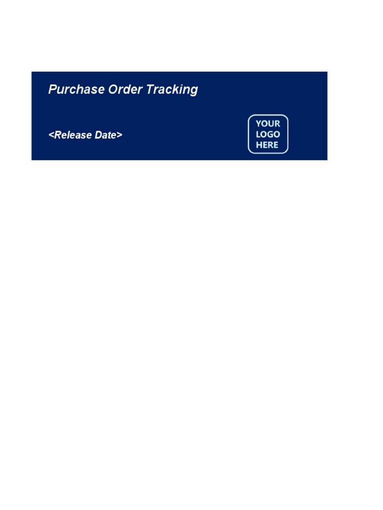 Purchase Order Tracking Template Guide | PDF | Spreadsheet | Computing