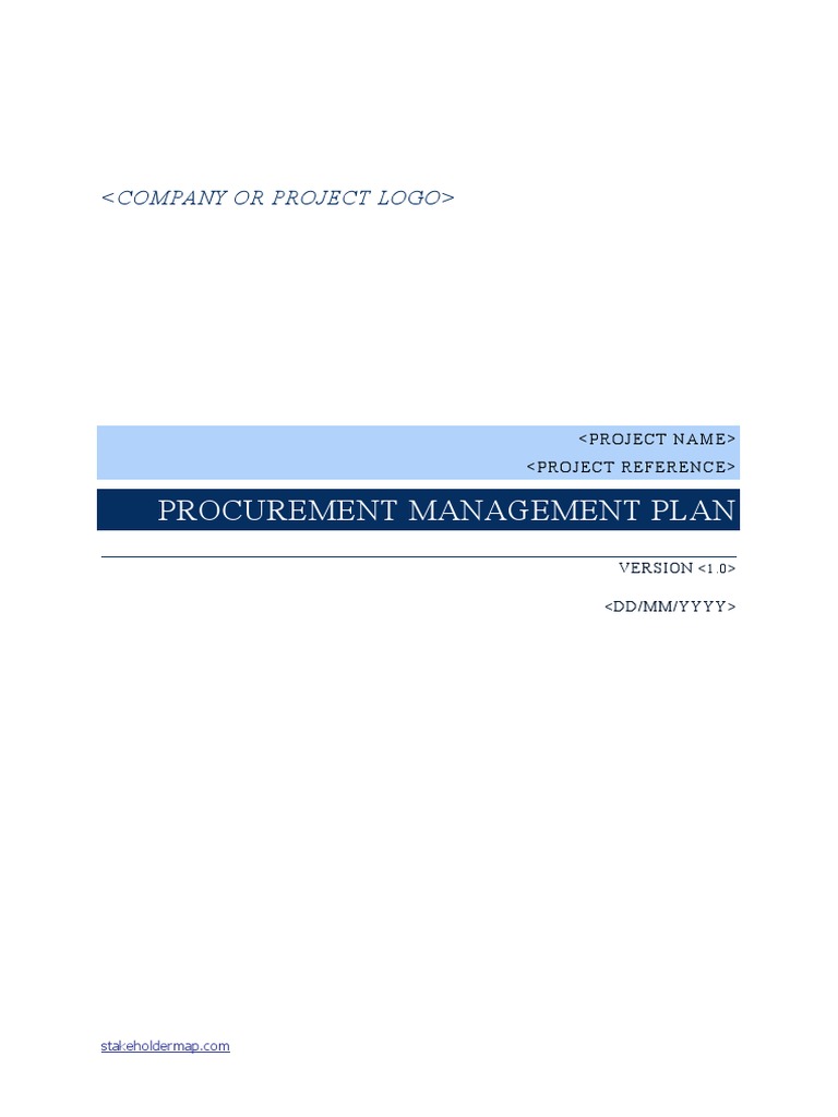 Procurement Management Plan | PDF | Request For Proposal | Procurement