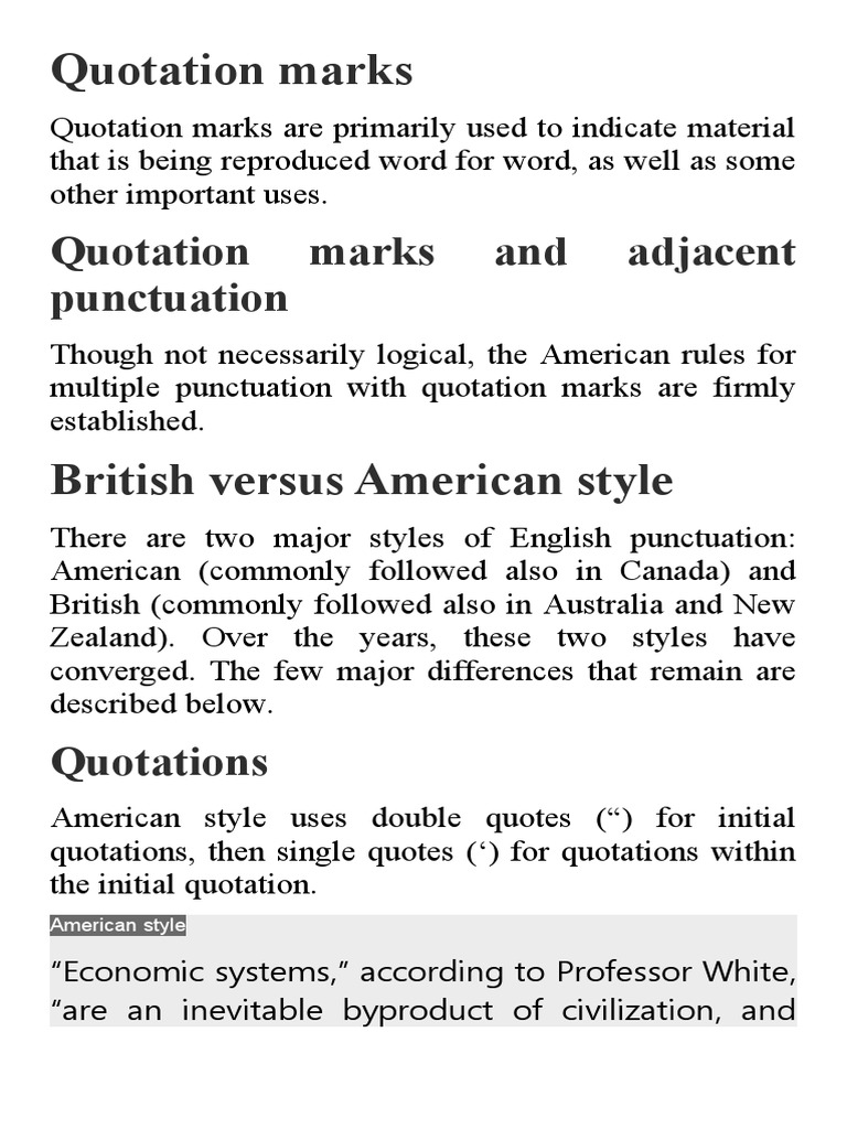 Quotation Marks | PDF | Quotation Mark | Comma