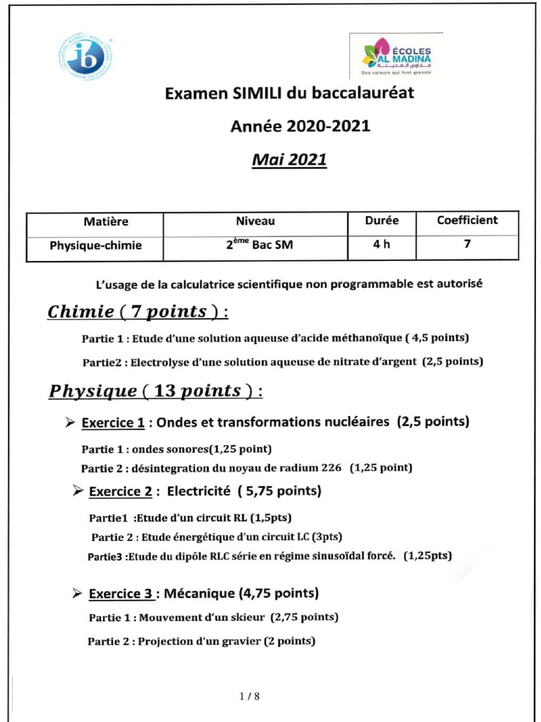 (Simili) (Exam 1 Sem 2) (2020-2021) | PDF