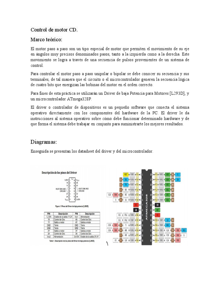Practica No 4 Control de Motor CD | PDF