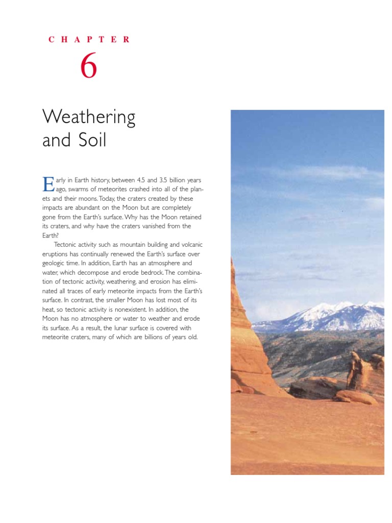 Earth vs. Moon: Crater Retention Explained | PDF | Soil | Weathering