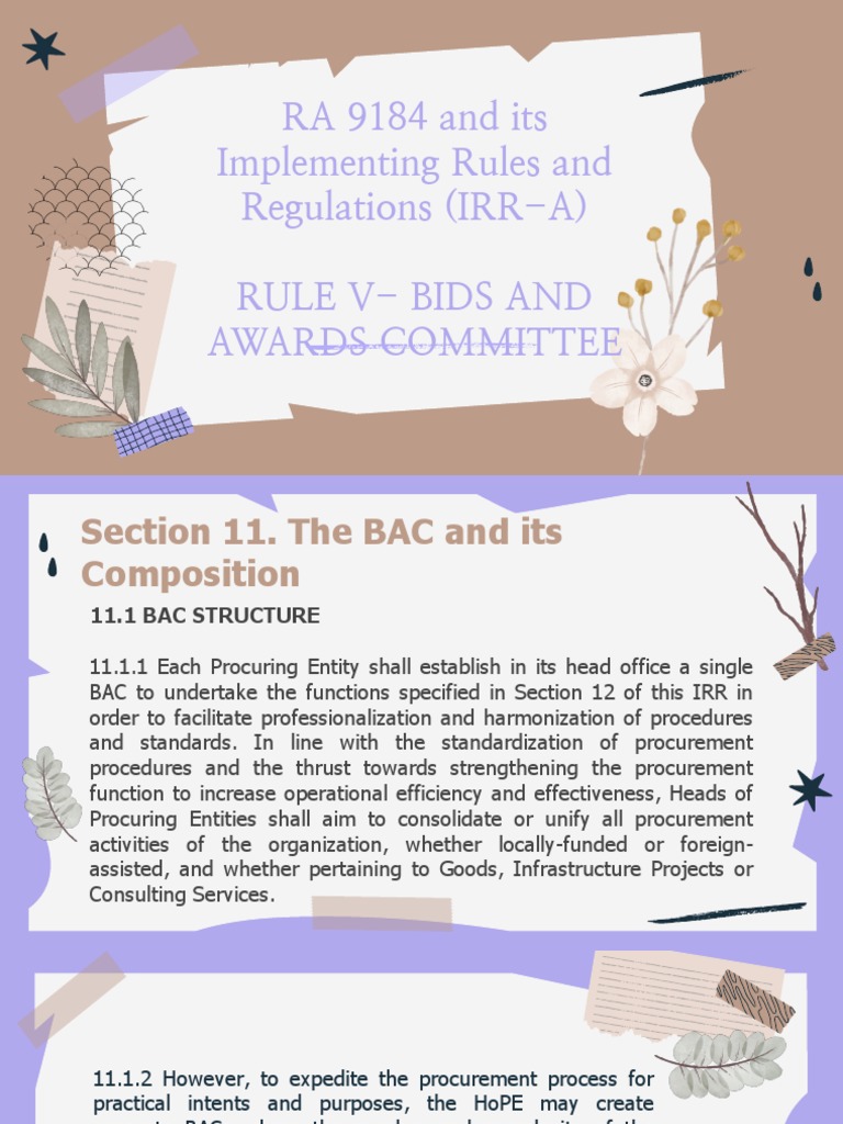Bac Composition & Process Flow | PDF