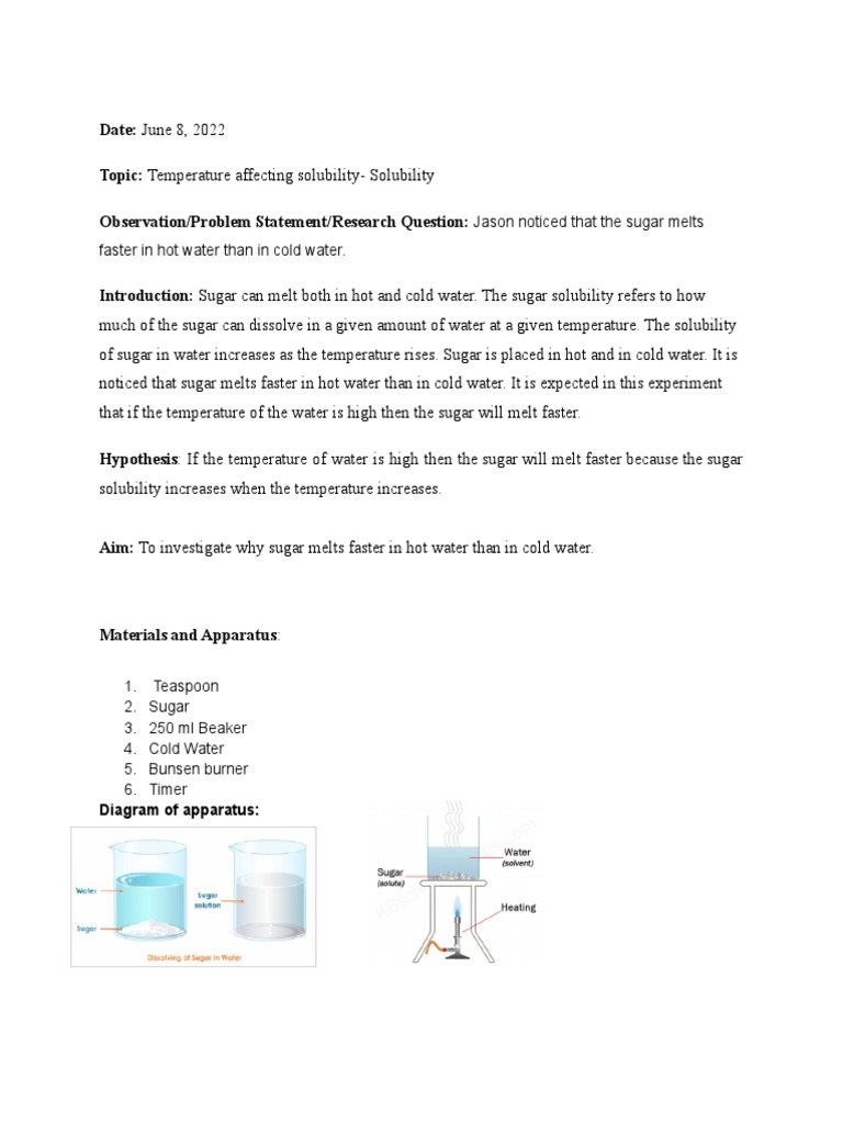Solubility Lab | PDF