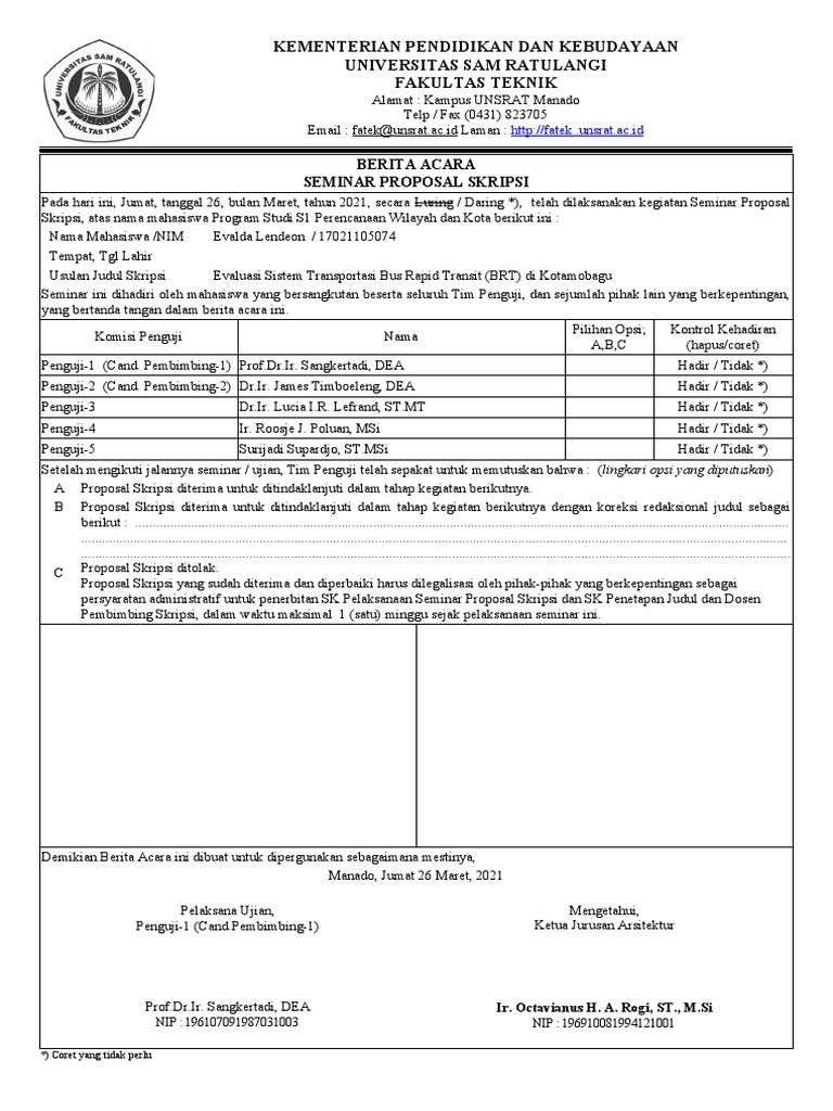 A4a. Ba-Seminar Proposal PWK 2021 (26 MRT) A.N Evalda Lendeon | PDF