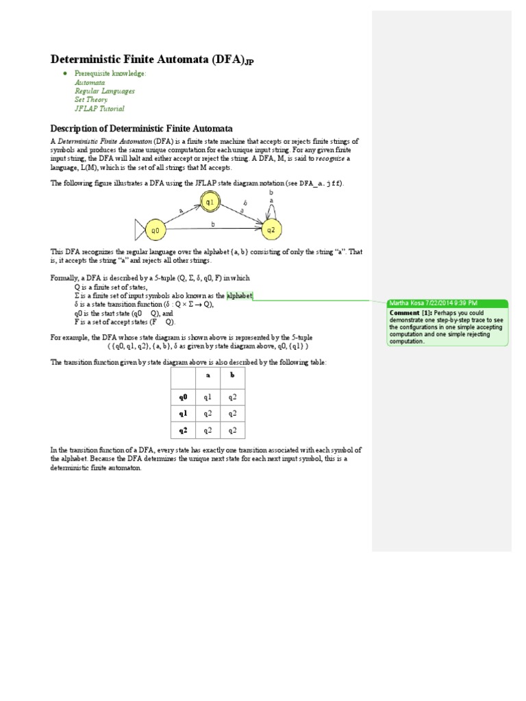 Deterministic Finite Automata Module | PDF