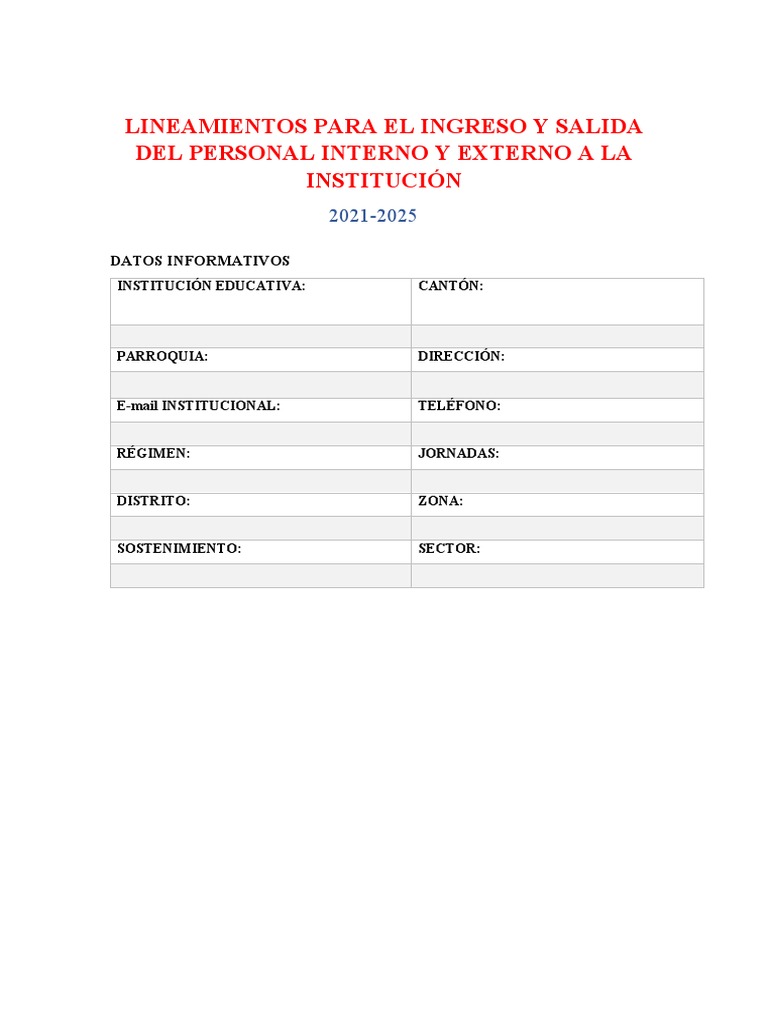 10 MV Manual de Entrada y Salida Grupo | Descargar gratis PDF ...