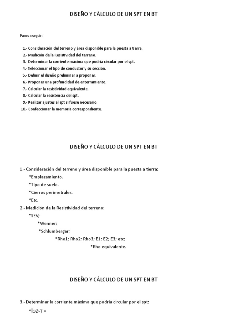 1 Diseño y Cálculo de Un SPT en BT | PDF
