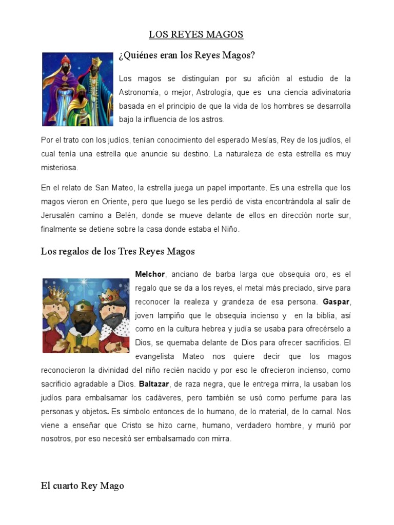 Los Reyes Magos | PDF | Reyes Magos