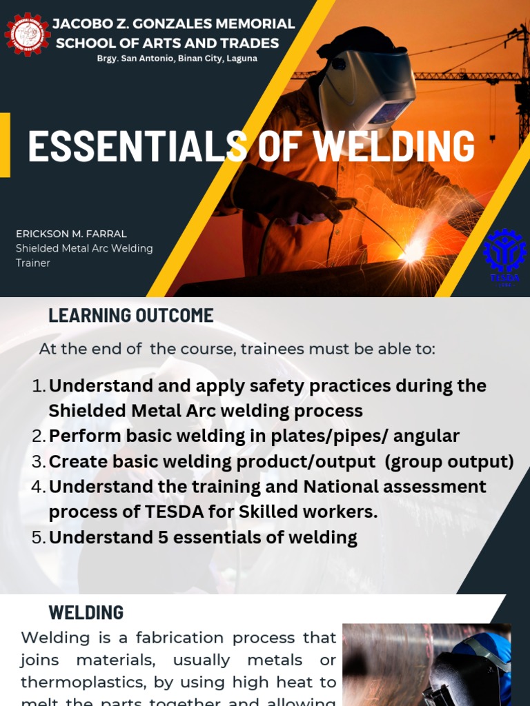 Jacobo Z. Gonzales Memorial School of Arts and Trades | PDF | Welding ...