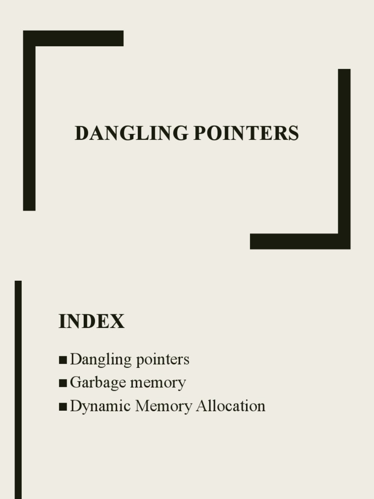 1.3. Dangling Pointers | PDF