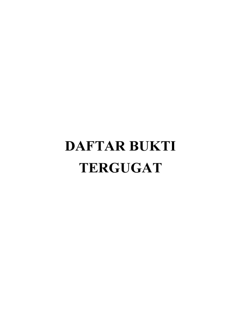 Daftar Bukti Dan Surat Pemanggilan Saksi Tergugat | PDF