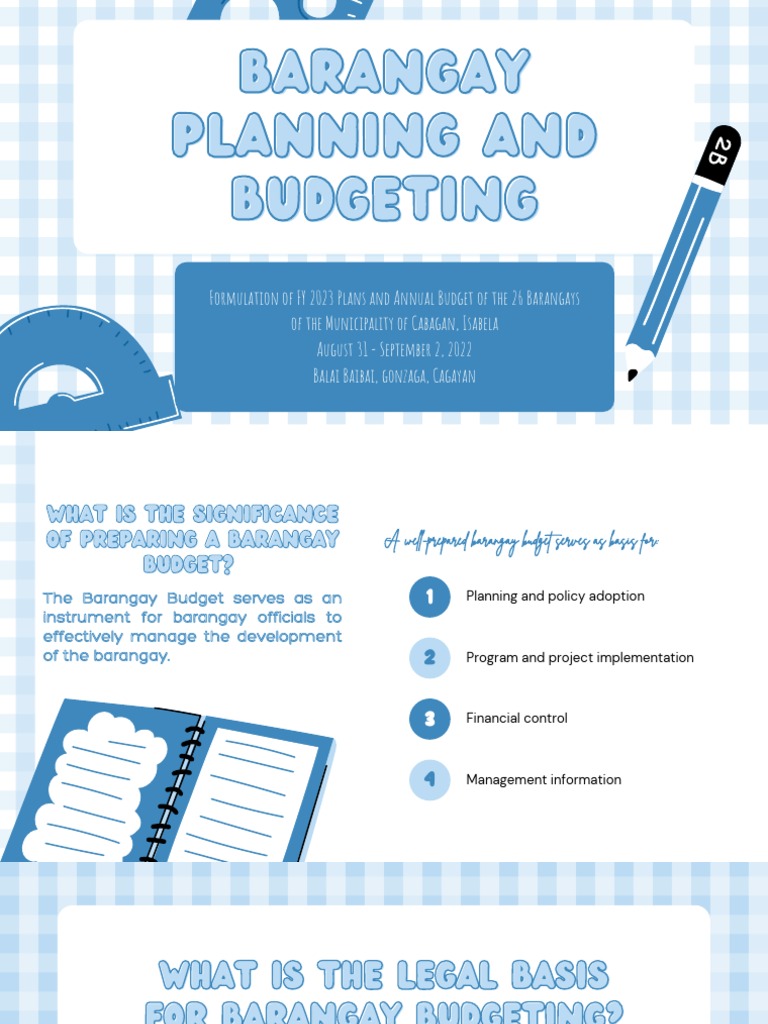 Barangay Budget Process Overview | PDF | Emergency Management | Budget