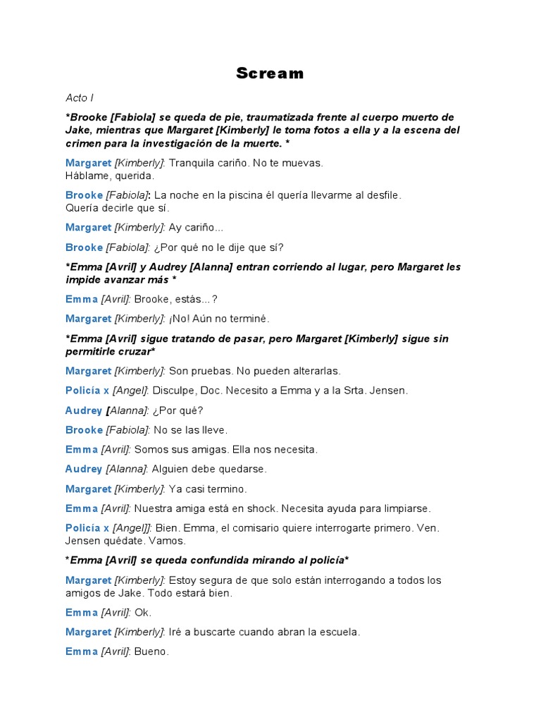 Scream Guion | PDF | Sicología