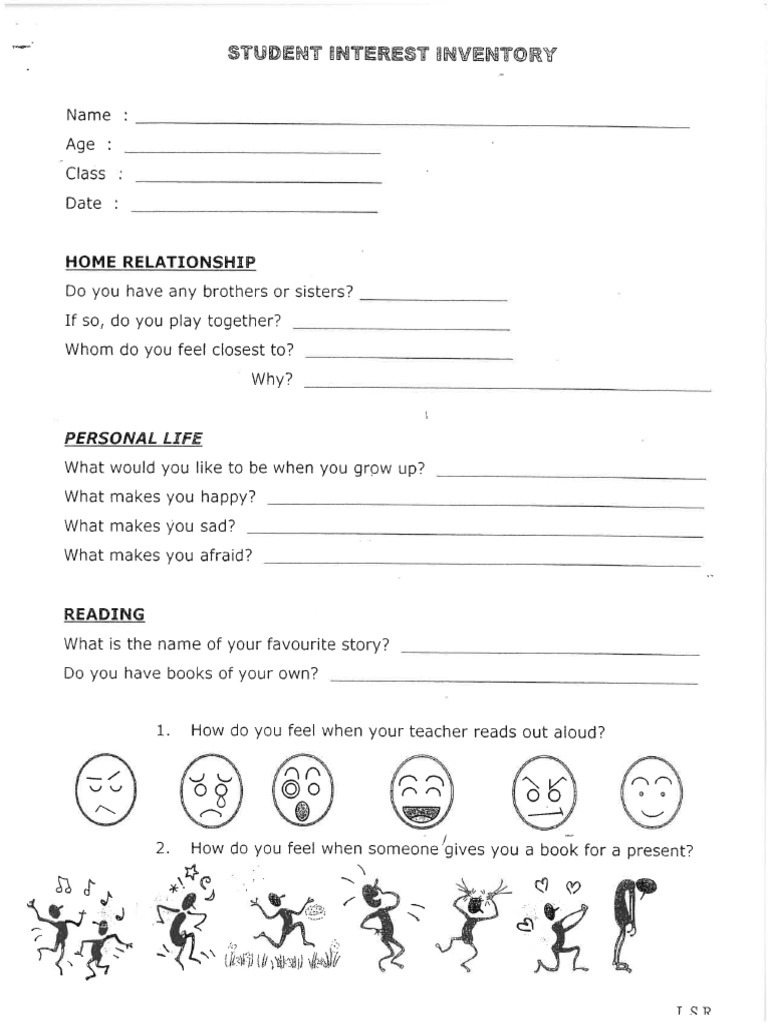 Student Interest Inventory | PDF Student Interest Inventory | PDF