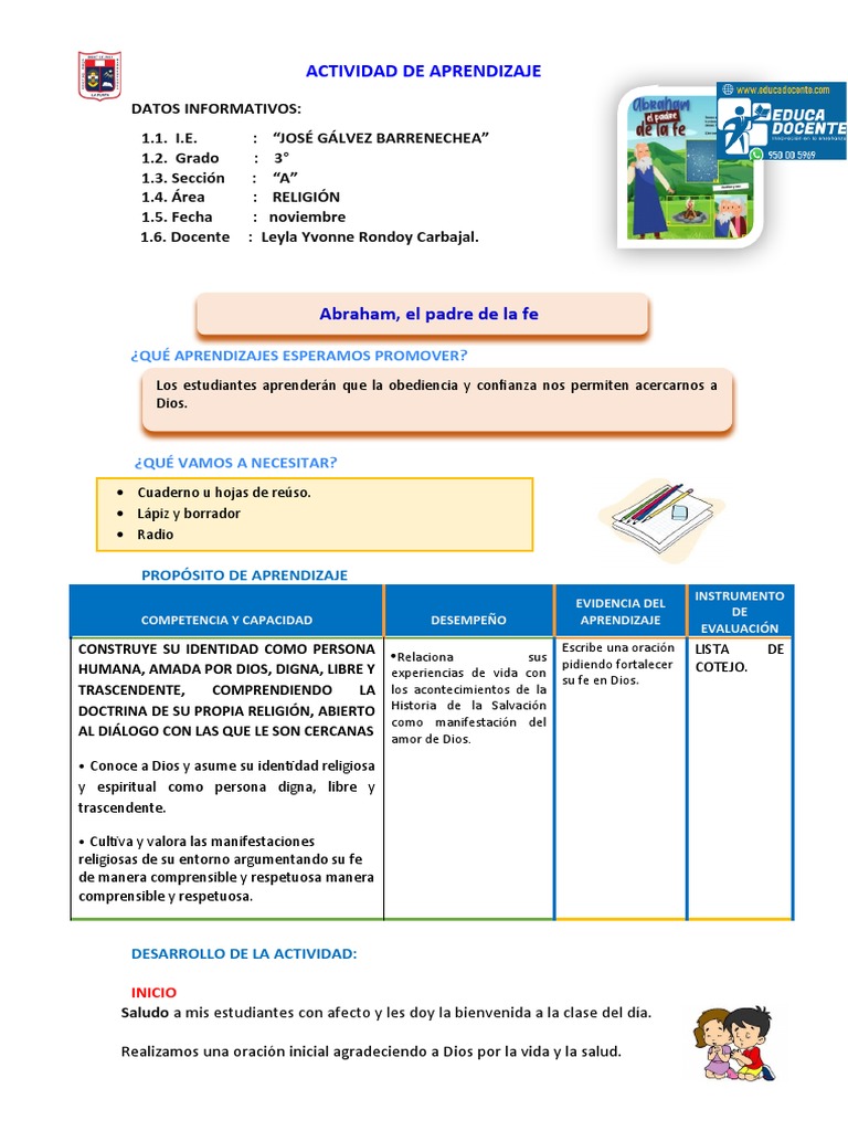 D2 A2 SESIÓN Abraham, El Padre de La Fe | PDF