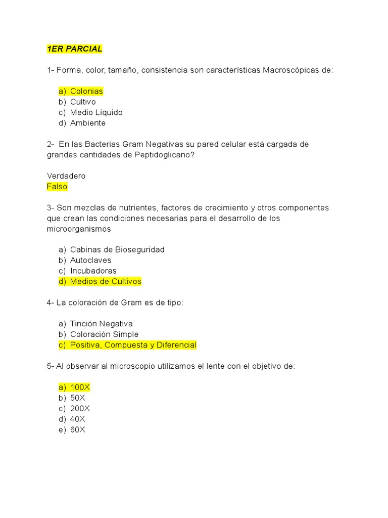 Repaso de Examen Final Lab Micro | PDF