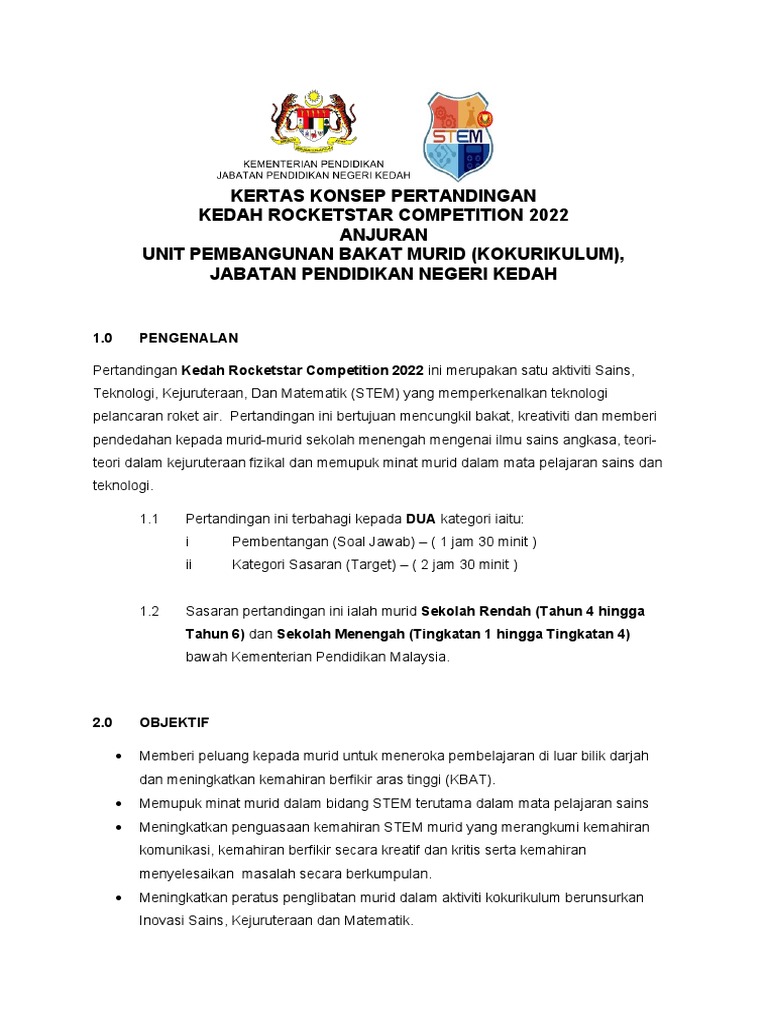 Kertas Konsep Pertandingan 2022 | PDF