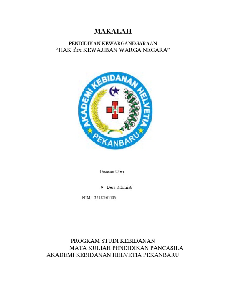 Makalah Hak Dan Kewajiban Sebagai Warga Negara | PDF