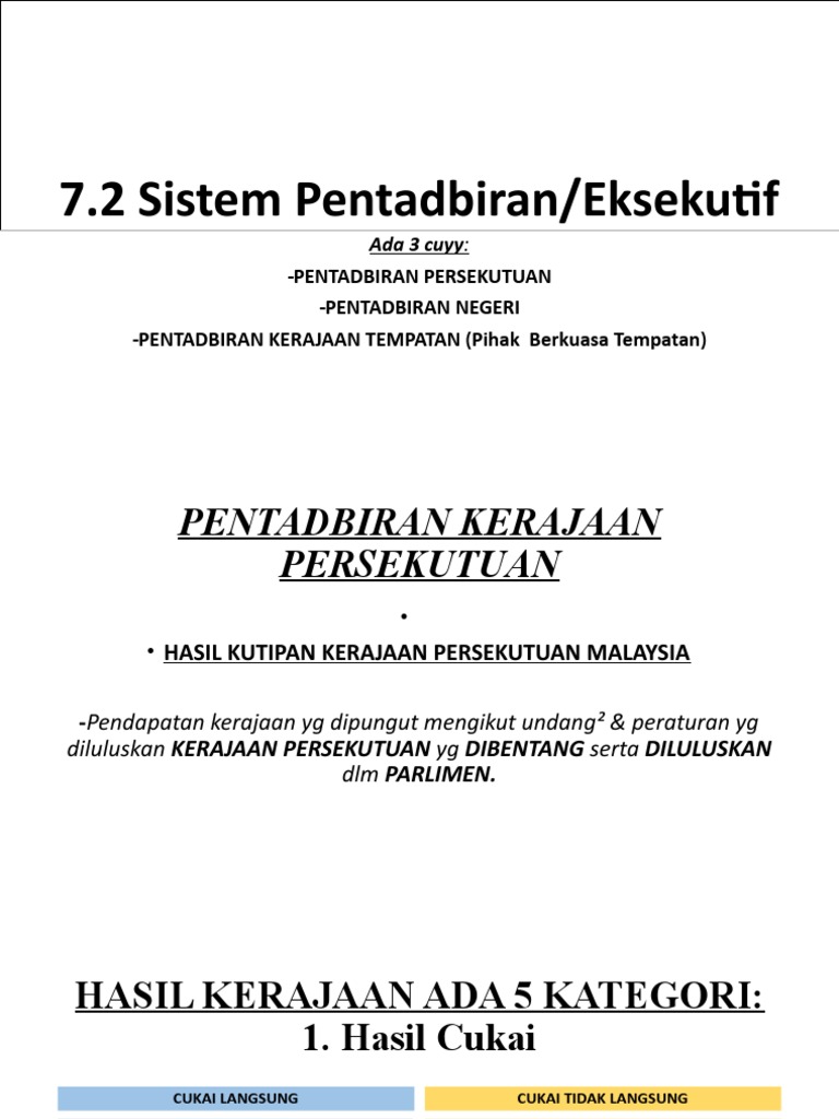 Hasil Kutipan Kerajaan Persekutuan | PDF