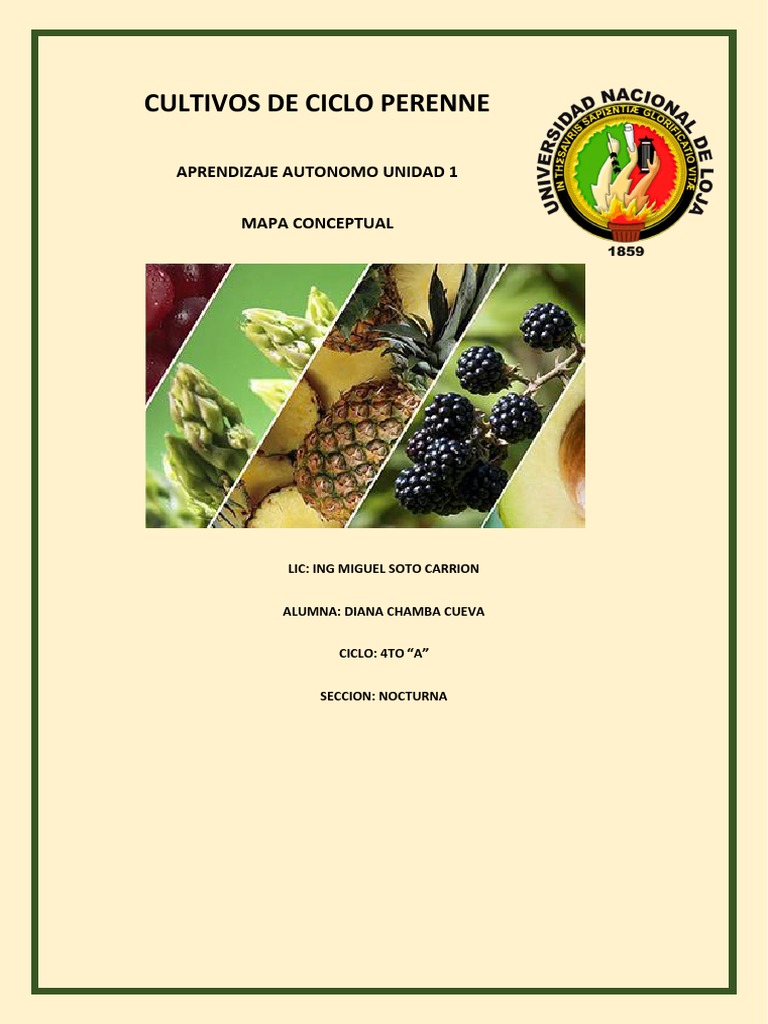 Tipos de Agricultura y Principales Cultivos de Ciclo Perenne | PDF