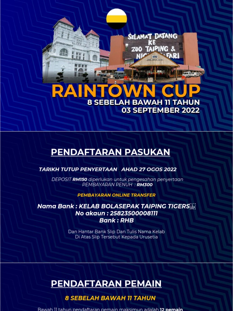 Infopack Raintown Cup U11 2022 | PDF