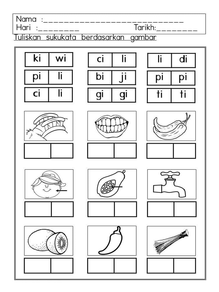 Latihan Suku Kata I | PDF