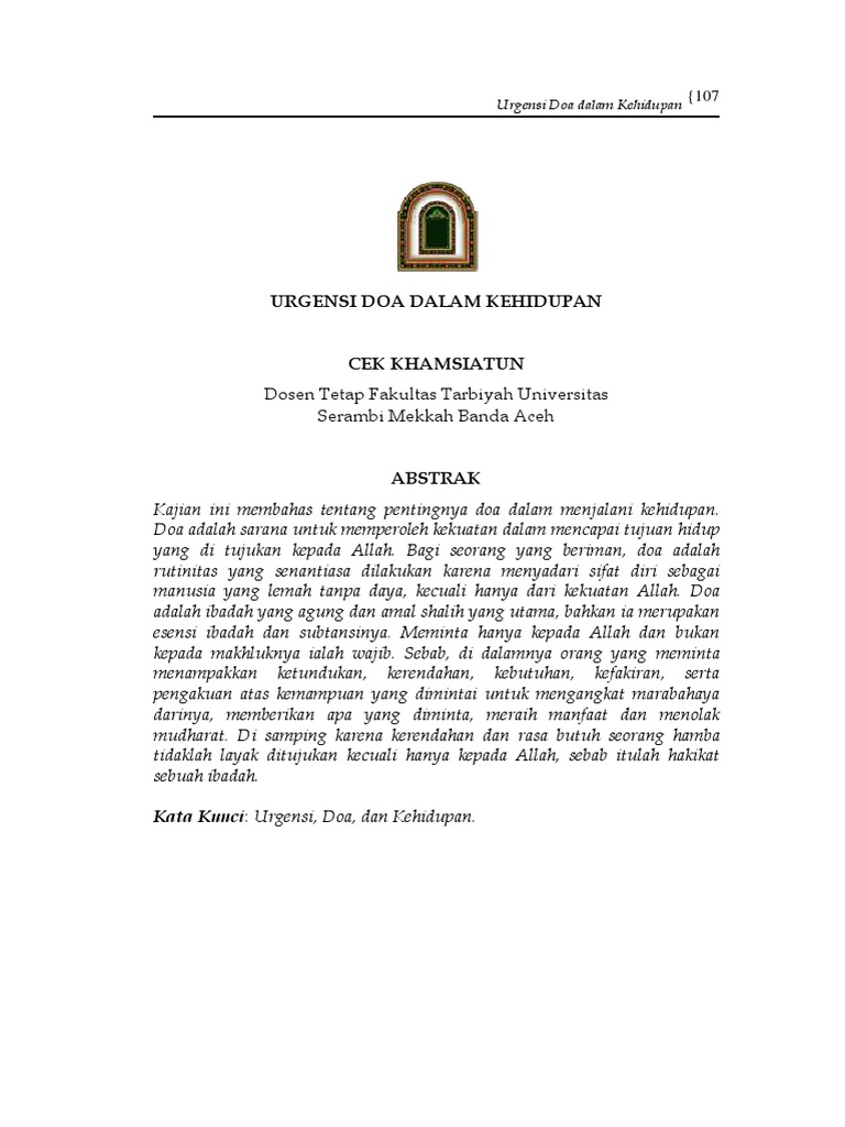 Pentingnya Berdoa | PDF