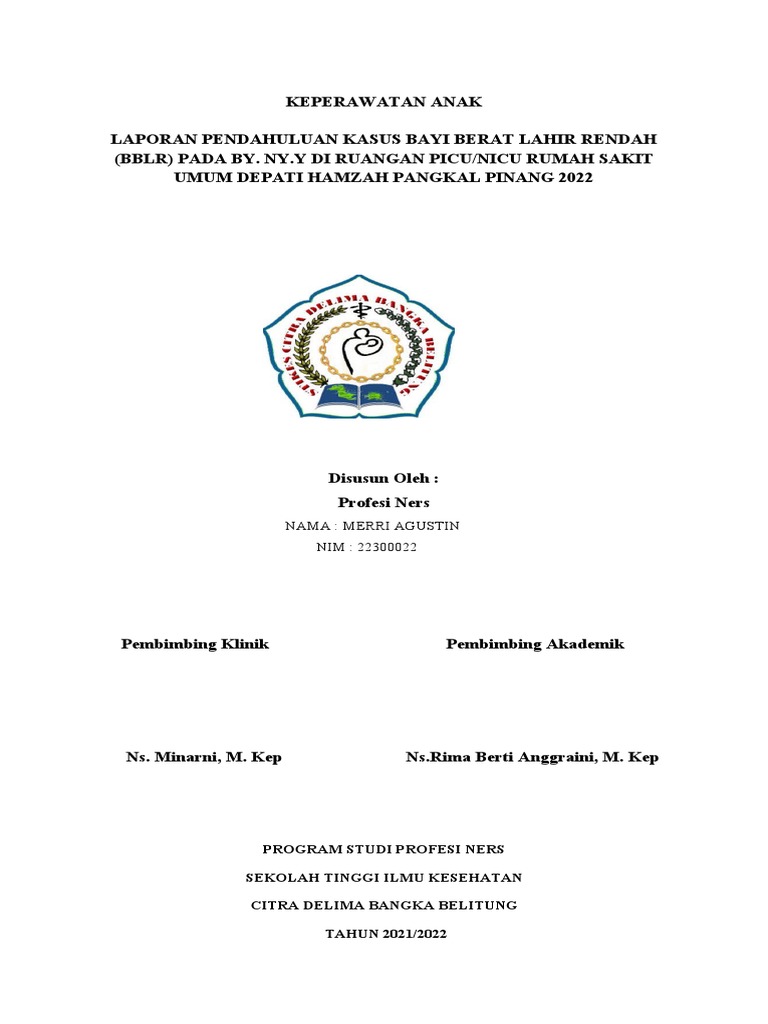 Lp. BBLR MERRI AGUSTIN PICU | PDF