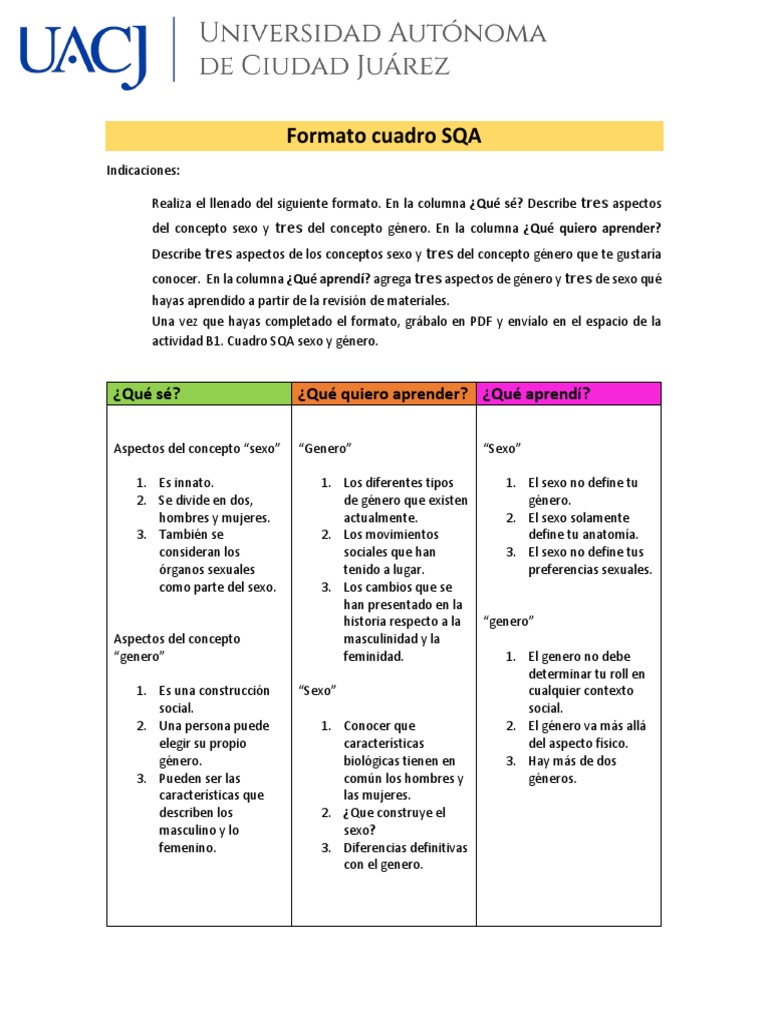 Formato Cuadro SQA | PDF