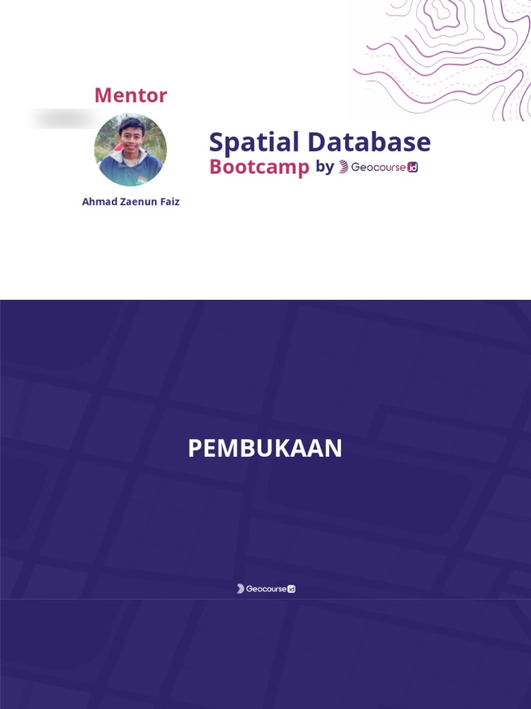 Spatial Data Base - Geocourse | PDF
