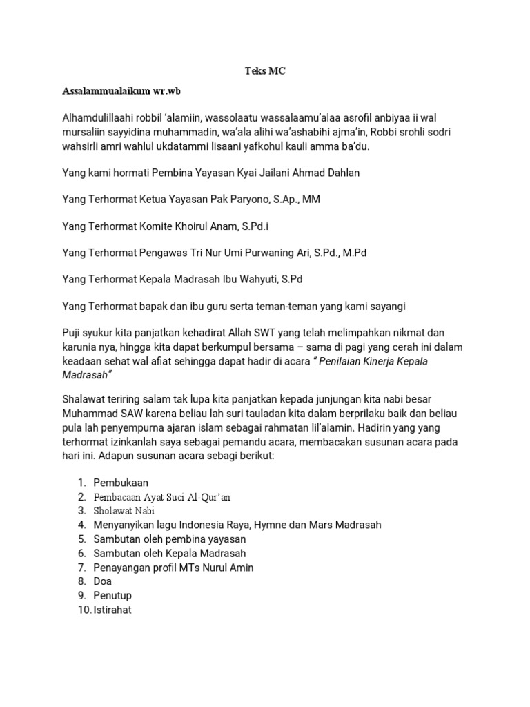 Teks MC | PDF