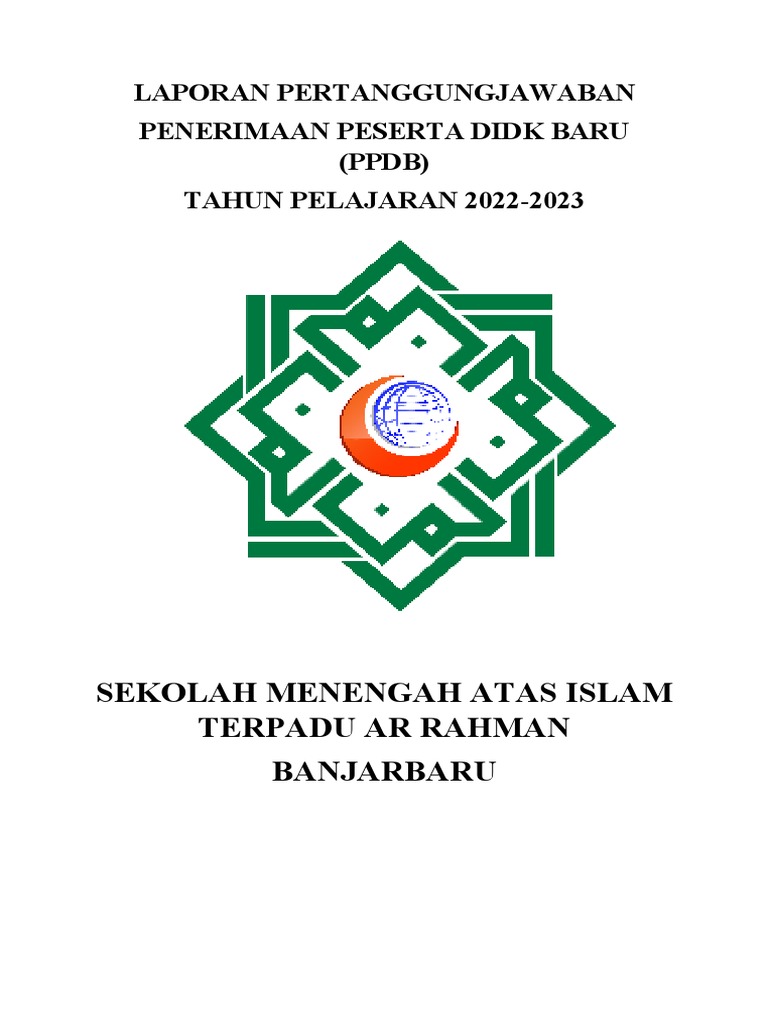 Laporan PPDB SMAIT Ar-Rahman 2022/2023 | PDF