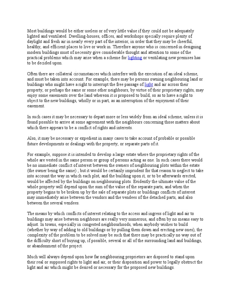 Easement For Light and Air | PDF | Easement | Property