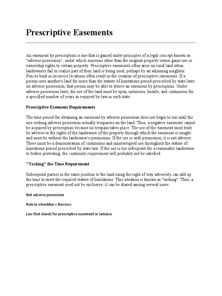 Prescriptive Easements | PDF