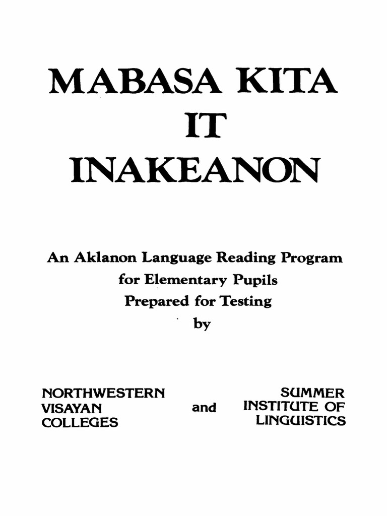 Mabasa Kita It Inakeanon | PDF
