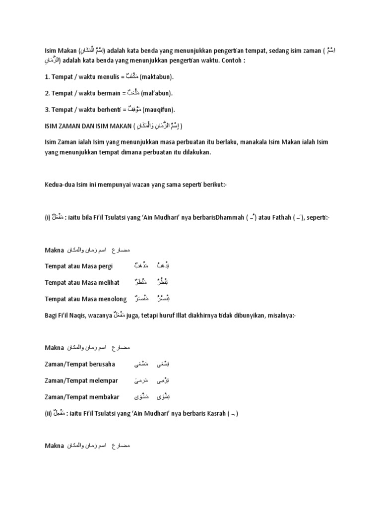 Isim Makan | PDF