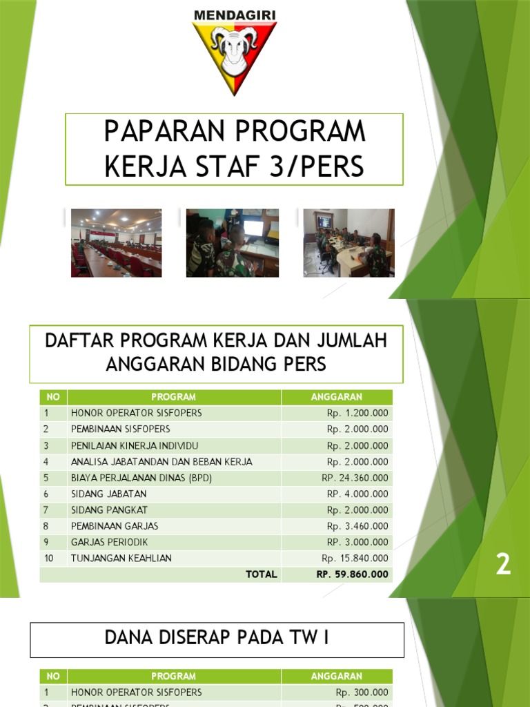 Paparan Program Kerja Staf 3 | PDF