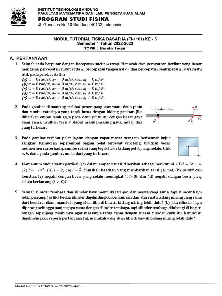SOAL Modul 5 Fidas IA - 2022-2023 | PDF