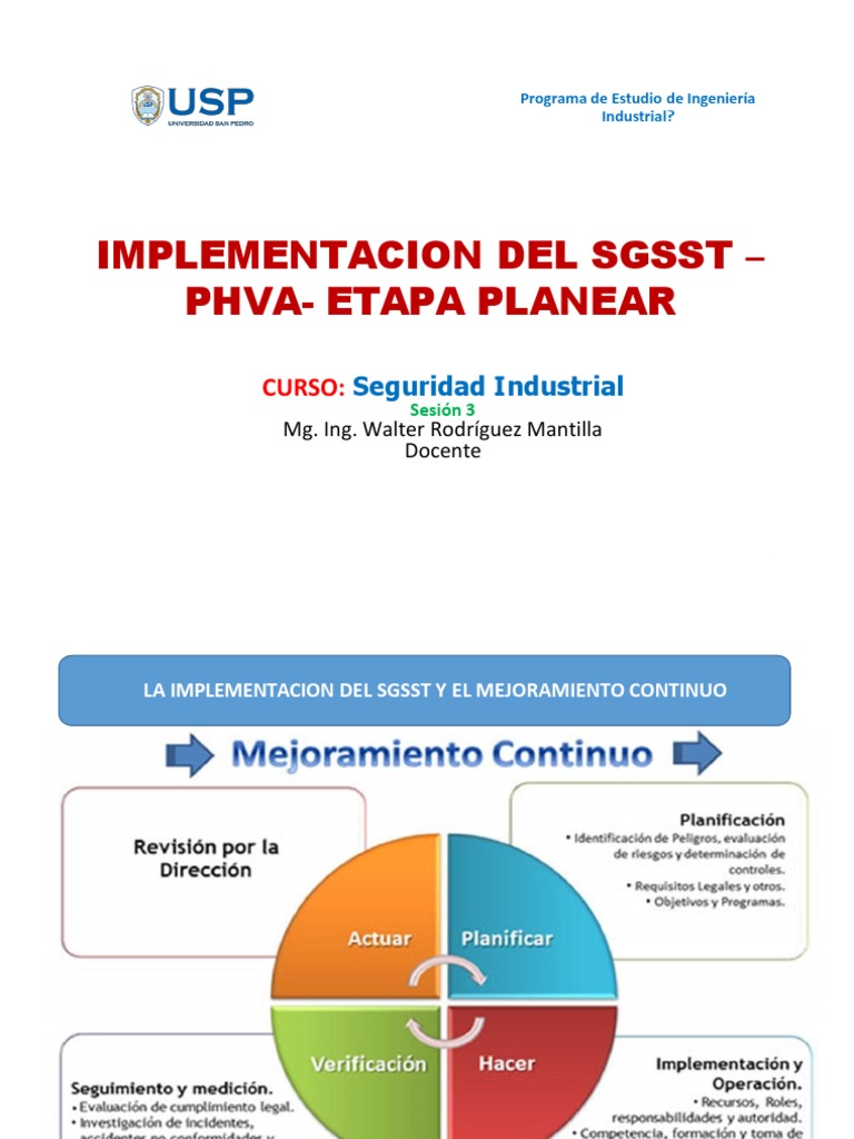 Semana 03 - IMPLEMENTACION SST-PHVA PLAN | PDF | Valores | Planificación