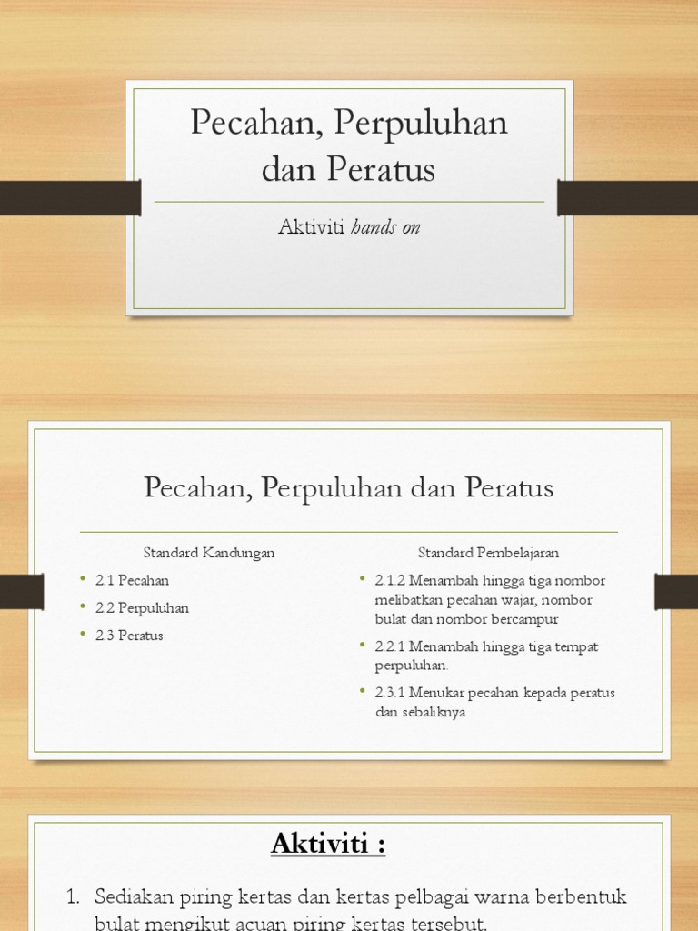 3 Pecahan, Perpuluhan Dan Peratus | PDF