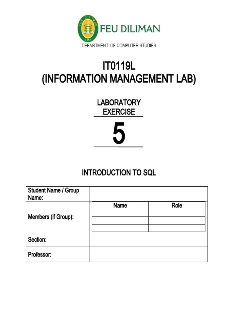 LAB EXERCISE 5-6 Information Management | PDF