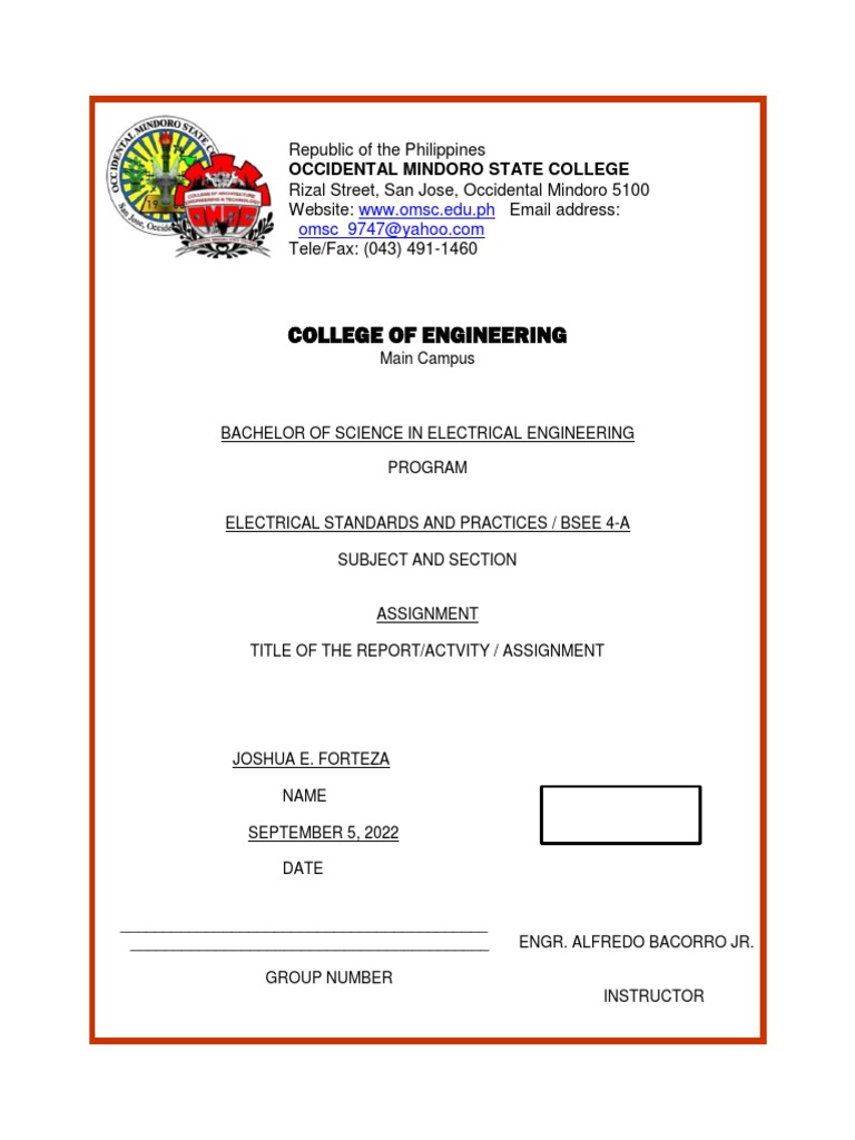 Assignment in Electrical Standards and Practices | PDF | Efficient ...