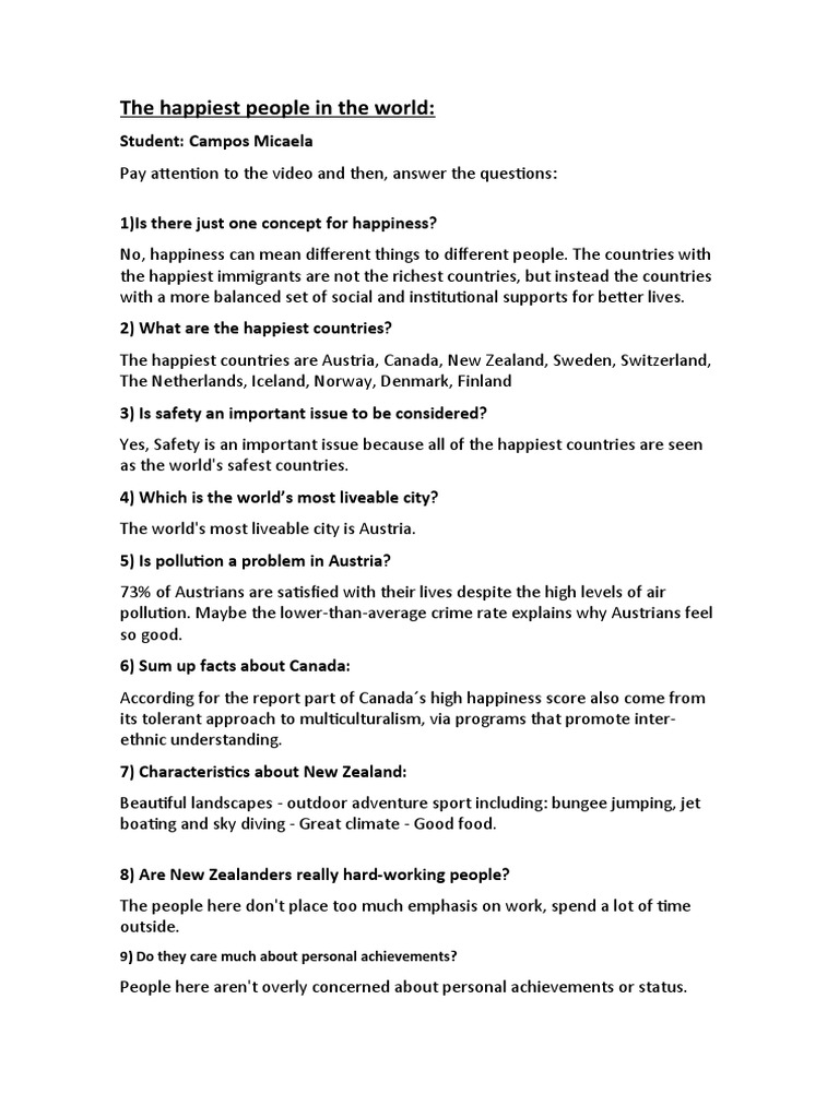 The Happiest People in The World | PDF | Denmark | Netherlands